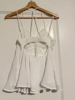 Express | Tops | Express White Spaghetti Strap Top With Cut Out Back ...